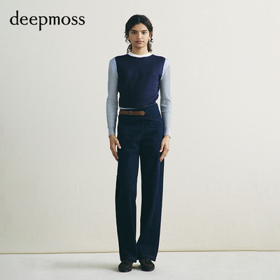 【deepmoss】2026秋冬新款线性感知圆领上衣