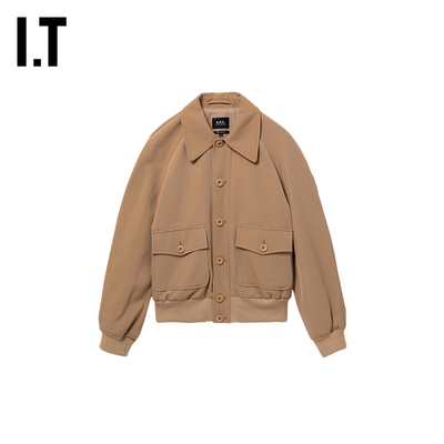 IT A.P.C.女装翻领排扣夹克新款时尚帅气工装休闲外套COH026XQ