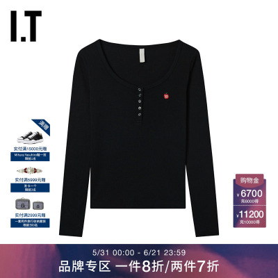 ITWITTHLOVE大圆领长袖T恤