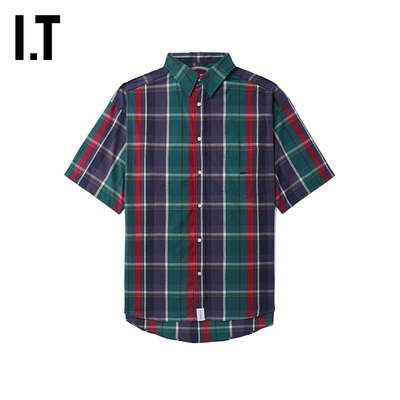 ITDESCENDANT格纹短袖衬衫