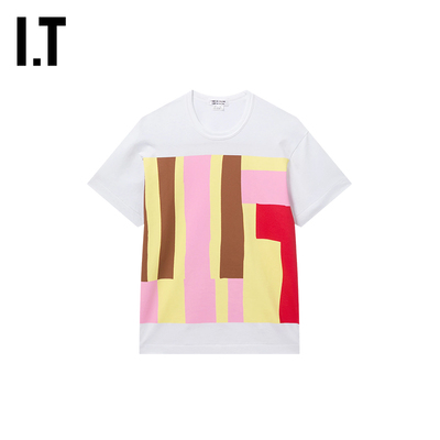 IT CDG COMME DES GARCONS COMME DES GARCONS女拼色图案短袖T恤