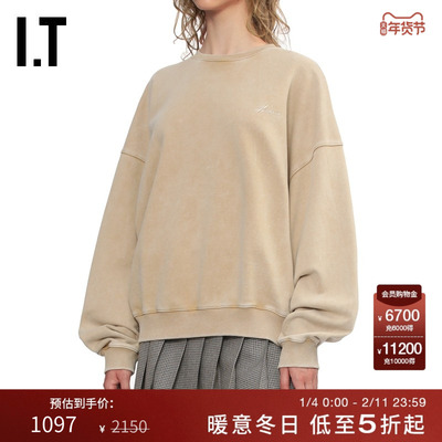 ITWe11Done做旧磨白圆领卫衣