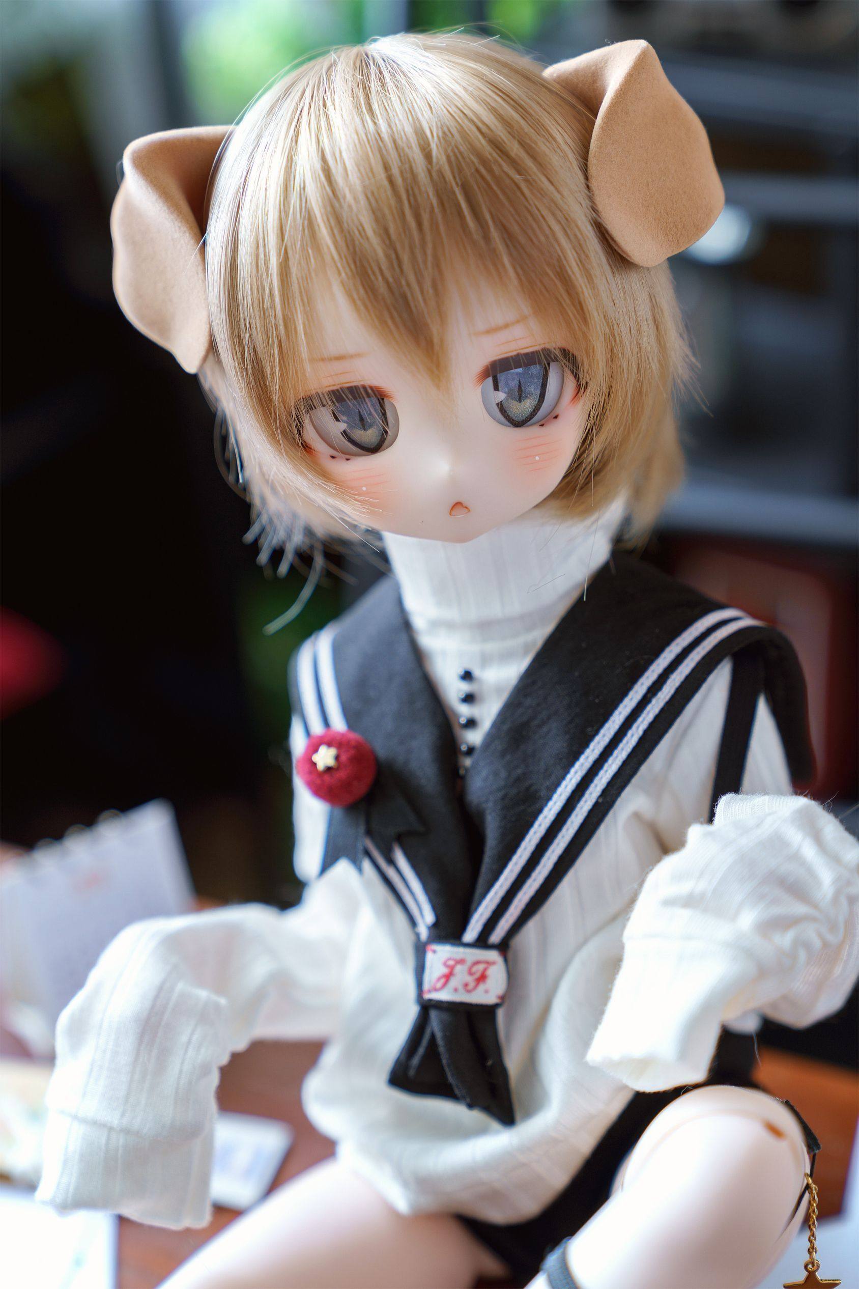 「小羊商店」制作中bjd dd mdd三分四六分植绒狗耳_虎窝淘