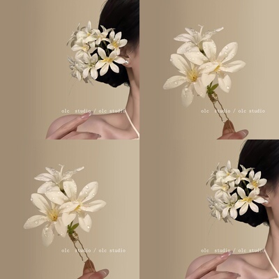 2026新款【杏雨梨云】花朵发簪