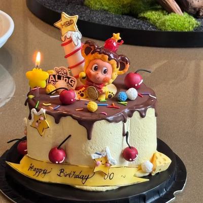 星星人蛋糕装饰插件许愿星星人吹泡泡跷跷板星星人精致版星星人