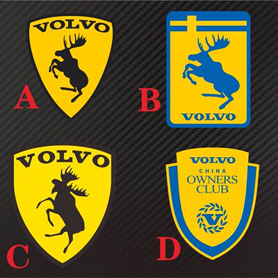 反光汽车个性贴纸 沃尔沃标志 麋鹿标 瑞典旗 VOLVO 反光车身贴