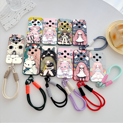 适用于vivox100手机壳VoX100软硅胶vovoX100时尚viv0x1o0超薄V2309A挂绳vivio×100小清新V23o9A全包边可爱女