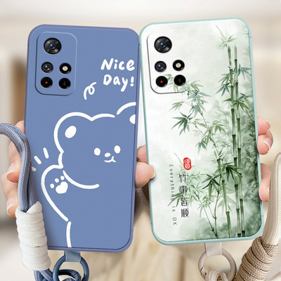 适用于红米Note115G手机壳21091116AC卡通hongmin0te11全包边5G软硅胶Rdeminote11时尚女hmNotel1可爱小清新