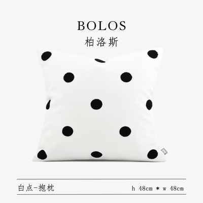 柏洛斯清新黑白简约抱枕