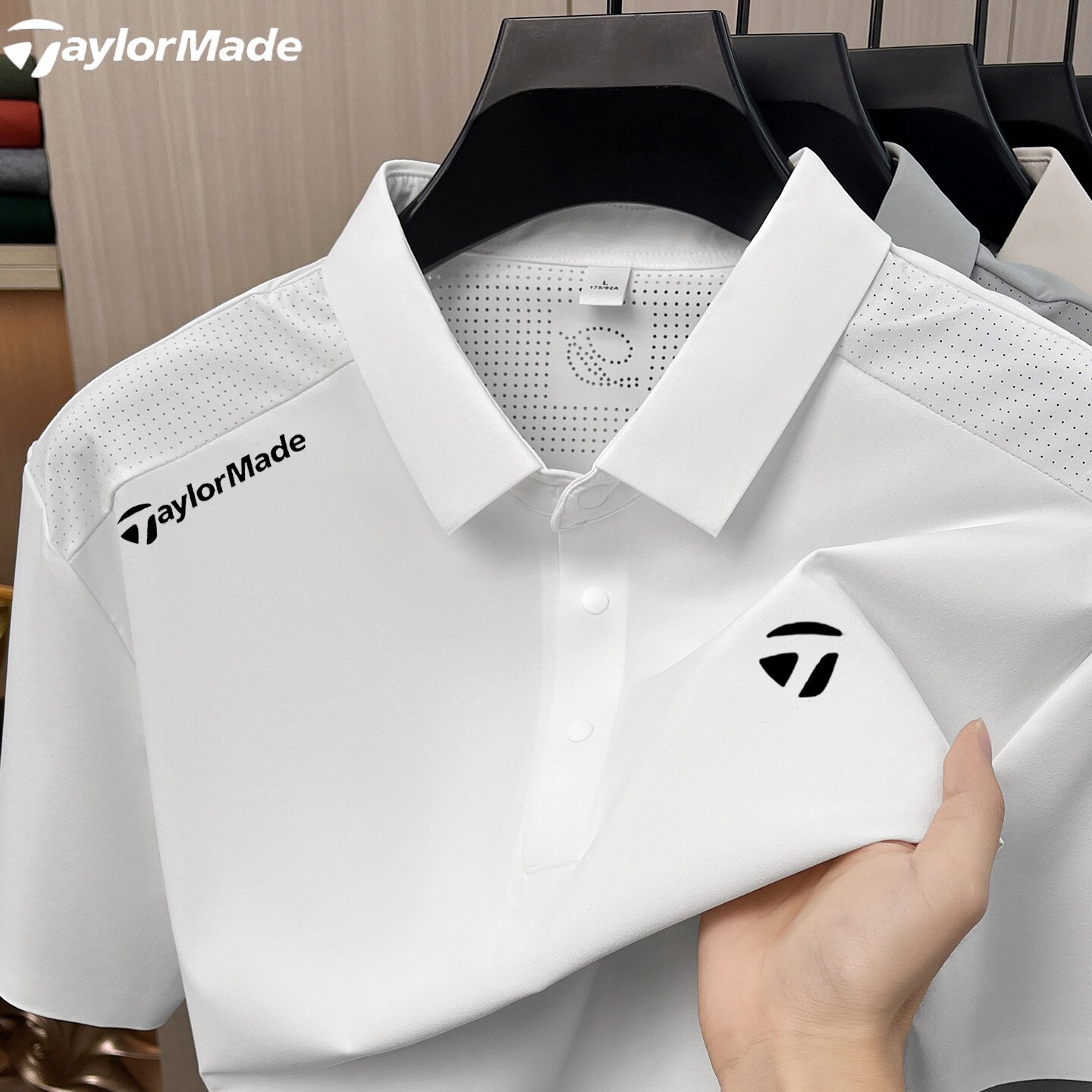 TaylorMade泰勒梅高尔夫男士运动短袖POLO衫夏季冰感透气速干T恤
