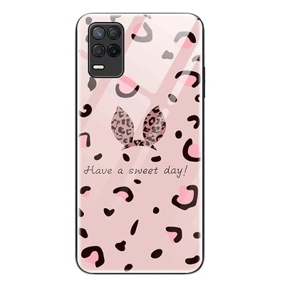 realme玻璃手机壳适用真我v1