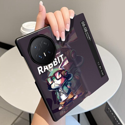 插兜兔子适用荣耀MagicV6手机壳翻盖皮套MagicV5折叠屏MagicV3智能视窗MagicVs3磁吸V2全包MagicVs2保护套