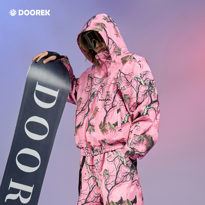 DOOREK26新款滑雪服男弯刀裤原创设计单板双板户外加棉滑雪外套女