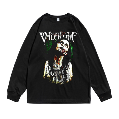 致命情人金属核乐队Bullet for my Valentine摇滚长袖T恤宽松男女