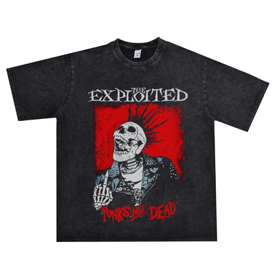 THE EXPLOITED乐队纯棉做旧T恤