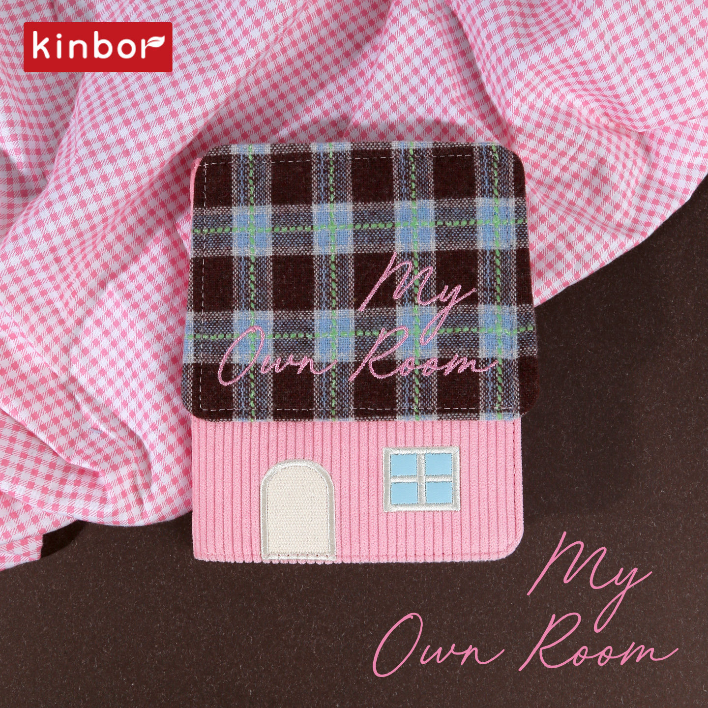 kinbor原创A6灯芯绒手帐本 My Own Room房屋造型带钥匙书签自填日记笔记本文具学生手账礼物