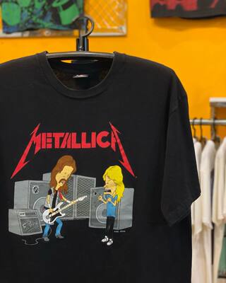 Metallica金属乐队摇滚嘻哈美潮哥特高街rapper穿搭短袖T恤复古