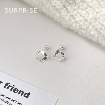 Surprise 999纯银莫比乌斯环耳钉女养耳洞睡觉免摘高级感足银耳饰
