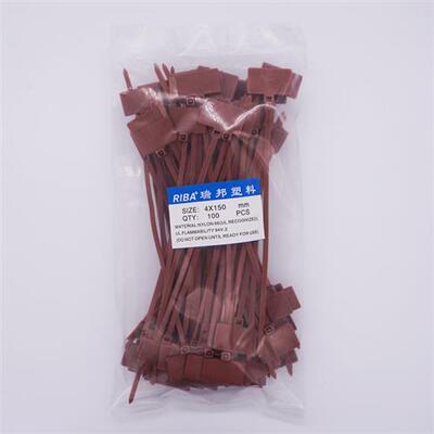 红色黄蓝绿色标签式尼龙扎带4x150彩色带牌分类绑带全长160mm包邮