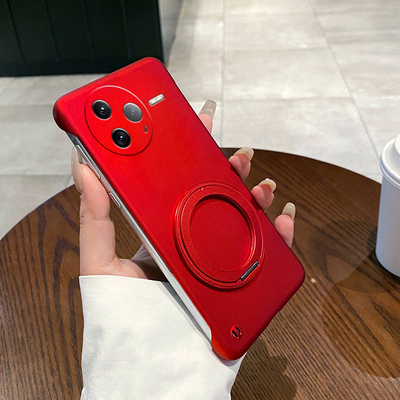 适用小米POCOF7Pro手机壳新款超薄无边框硬壳创意时尚金属磁吸支架POCOF7Ultra哑光磨砂简约奢华男防摔保护套