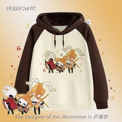 RGBCMYK插画师卢离安联名空洞骑士丝之乐队同人男女加绒卫衣