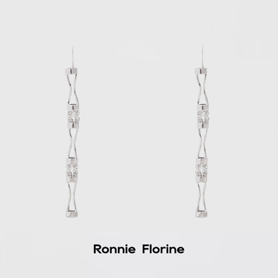 Ronnie Florine原创设计艺术感耳钉轻奢法式礼物女生沙漏耳环