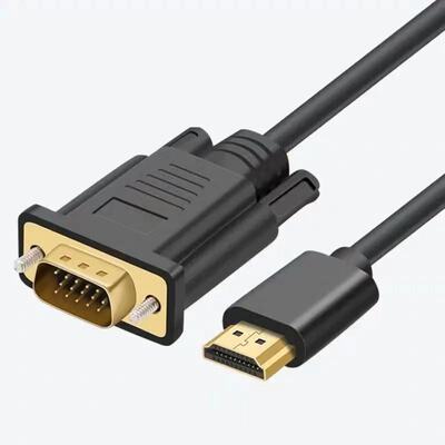 hdmi转vga高清连接线带音频笔记本电脑机顶盒显示器hdni转vja转换