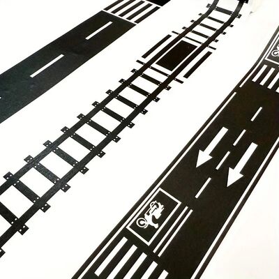 1 roll of DIY Homemade track Stickers Black reusable track s