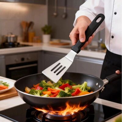 1PC Stainless Steel Spatula - Small Metal Turner for Brownie