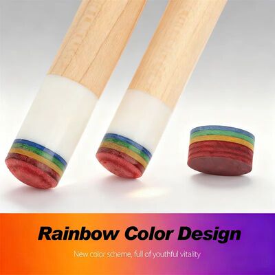 1PCS Professional Snooker Cue Tip 1Pc, Rainbow Billiard Tip