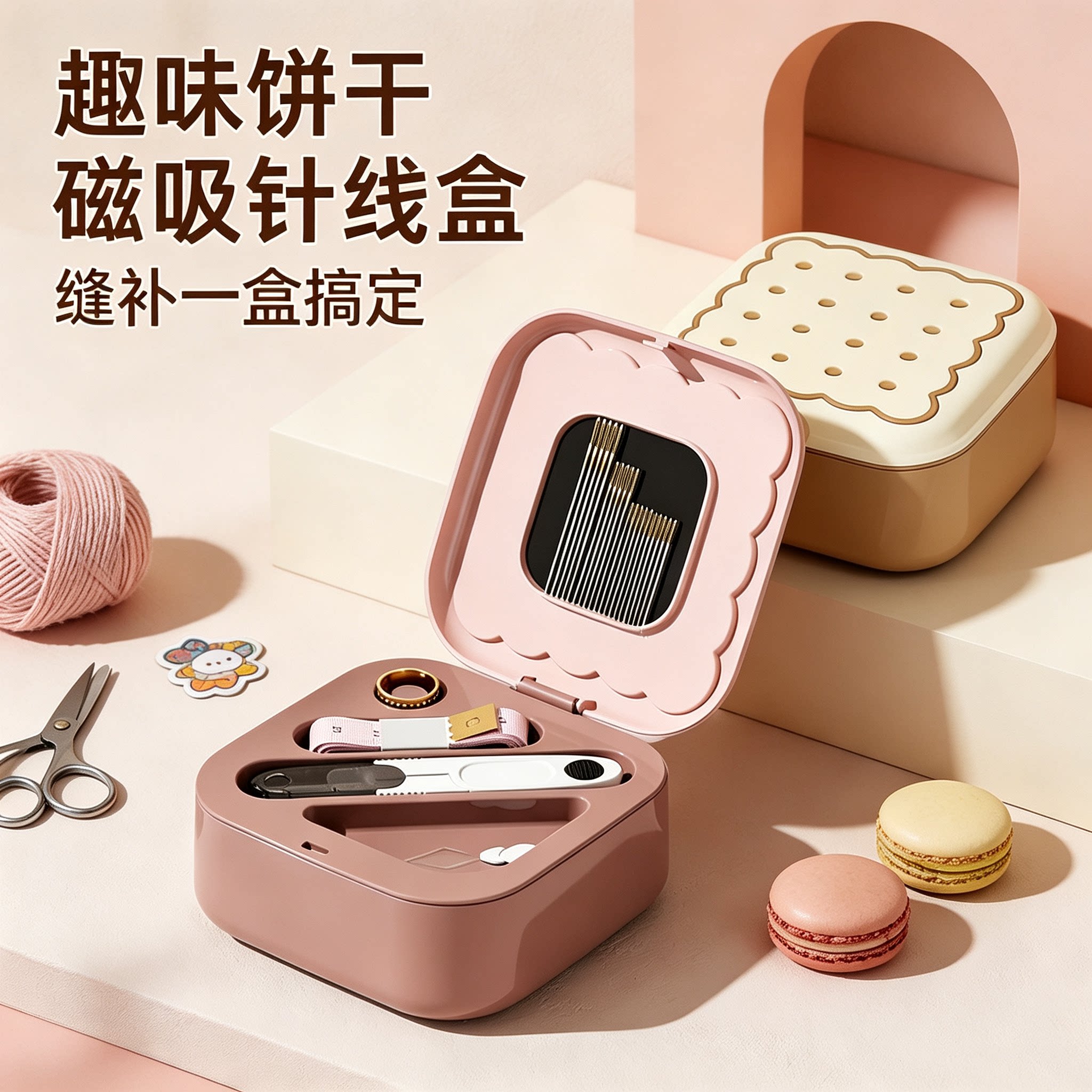磁吸针线盒家庭家用实用套装高质量2026新款大学生宿舍缝补工具