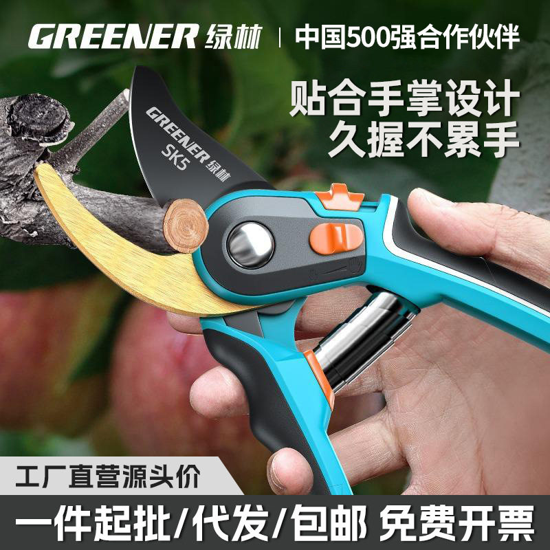绿林修枝剪果树剪园艺剪树枝专用剪刀花剪园林剪花卉花艺剪子省力