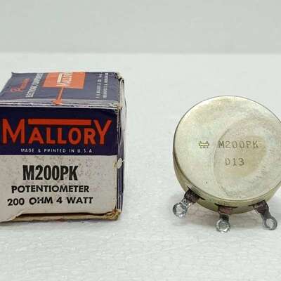 议价Mallory M200PK Pr?zisionspotentiometer 200 Ohm 4 W Indus