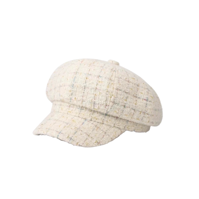 郝云杉小香风八角贝雷帽显脸小