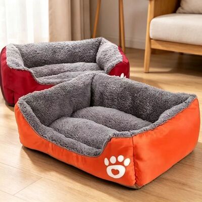 Large Plush Dog Bed & Cat Mat, Deep Sleeping Warm Soft Cushi