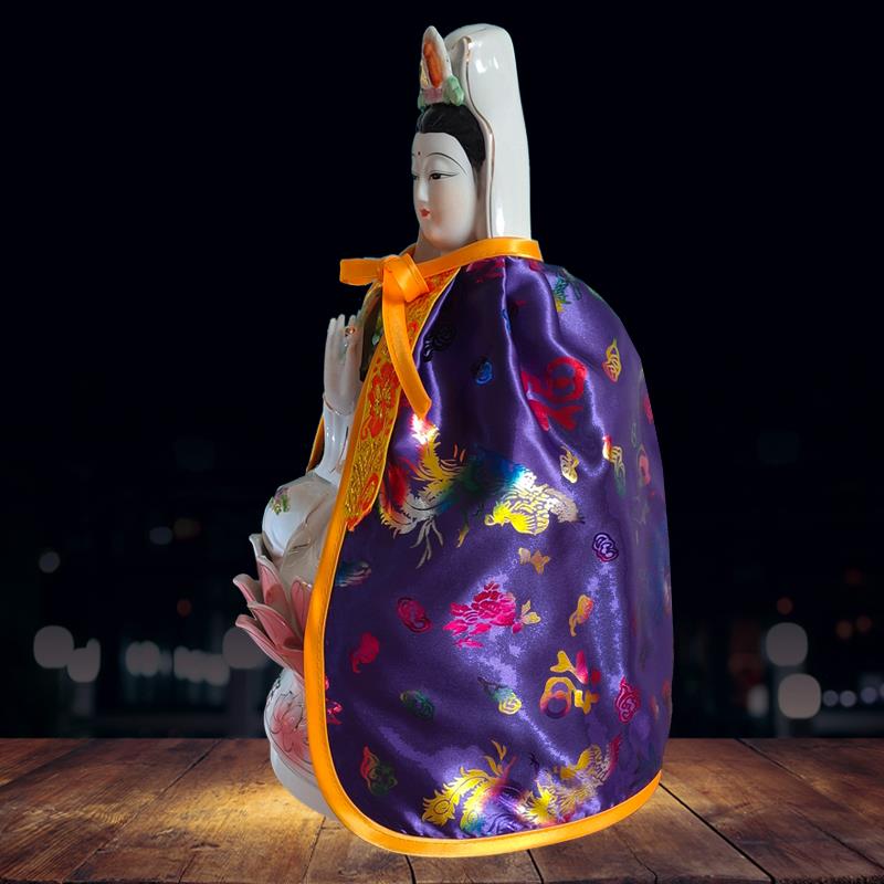 新款家用佛像小披风观音娘娘财神关公斗篷衣袍龙凤披肩神明神像披