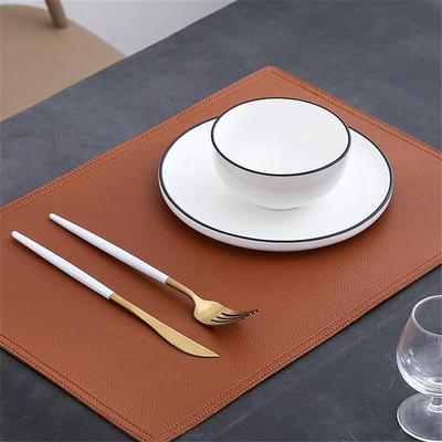 Chic Elegant Placemat PU Leather Pad Dining Table Mat Waterp