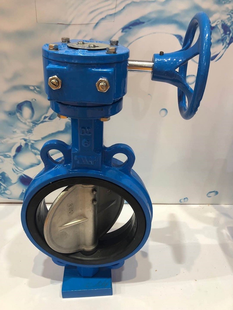 天津塘沽阀门D37A1X-16Q手动涡轮对夹蝶阀TFT球墨铸铁不锈钢板100_虎窝淘