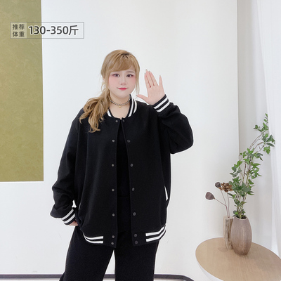 大码休闲个性bf风帅气棒球服