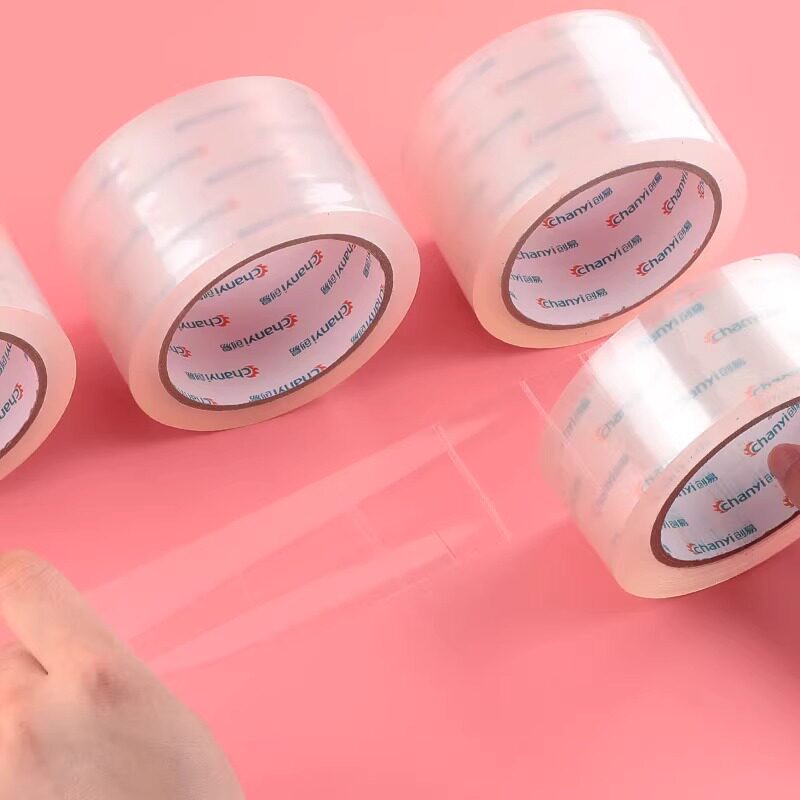 创易透明宽胶带办公家用打包封箱口胶带快递厚胶布