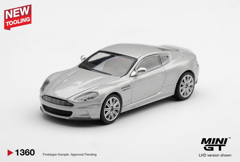 [V的预定]MINIGT 1:64 #1360 阿斯顿马丁DBS 银色 合金汽车模型