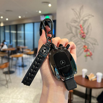 适用奔驰c200I车钥匙套A180壳GLA200扣 GLC260金属GLK300包S级CLA