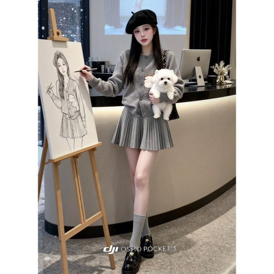 秋冬2025新款气质女神范套装裙女