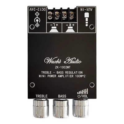 ZK-1002MT 100W*2高低音调立体声双声道蓝牙音频功放板模块