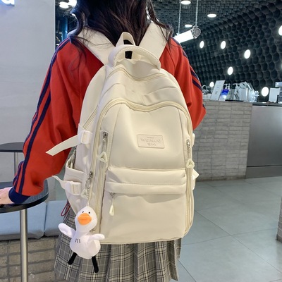 法国CaringKleing2024日系学生女双肩背包大容量校园初高中生书包