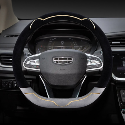 吉利专用冬季毛绒方向盘套
