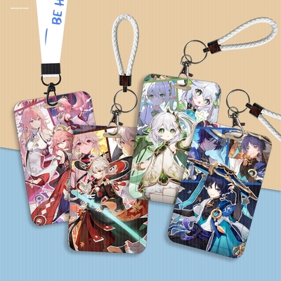 卡套枫原万叶胡桃公交卡神里绫华卡套小学生校卡饭卡套带挂绳