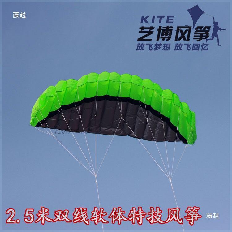体动力伞滑翔彩虹双线伞 软体特技风筝送全套工具好飞垒德株其他