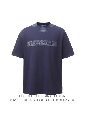 美式hiphop字母涂鸦印花短袖