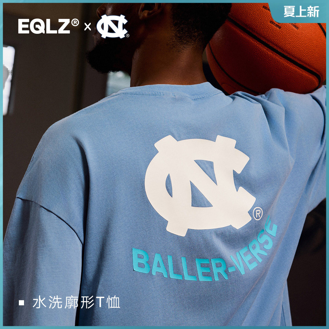 EQLZ×North Carolina义阔联名北卡大学美式水洗短袖T恤EQUALIZER